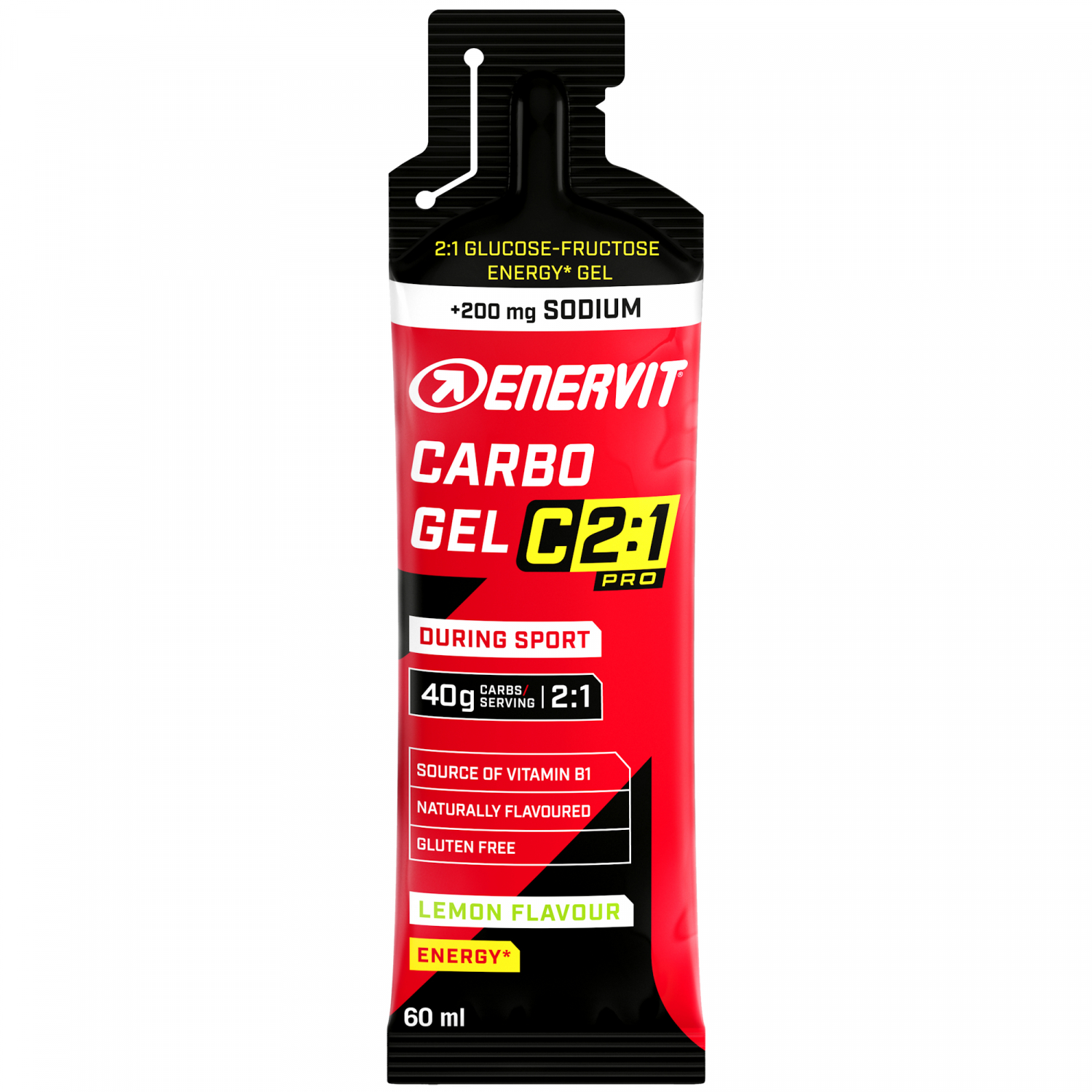 Enervit Carbo Energy Gel l 3 x 60 ml Kohlenhydrategel | 2:1 Glukose ...